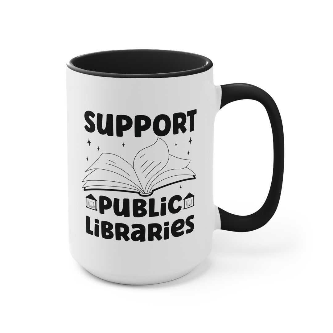 Reading Mug Support Public Libraries Accent Mugs - Etsy