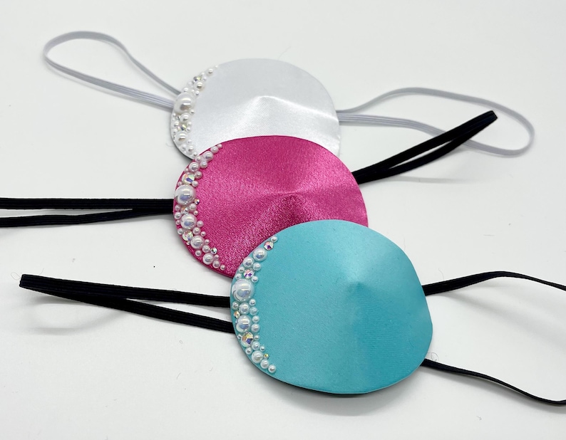 Eye Patch With Pearl & Rhinestone Embellishment - Etsy