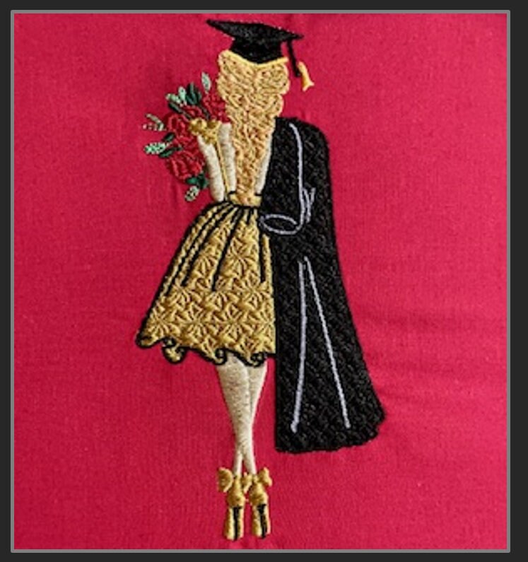 Graduation Embroidery Design Graduation Gurl - Etsy