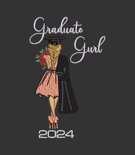Graduation Embroidery Design Graduation Gurl - Etsy