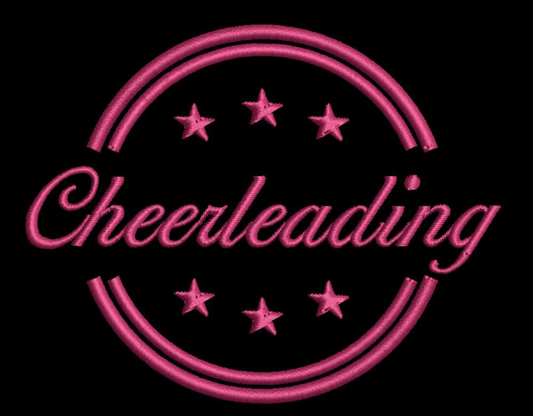 Cheerleading Stamp Embroidery Design - 2 Hoop Sizes - Etsy