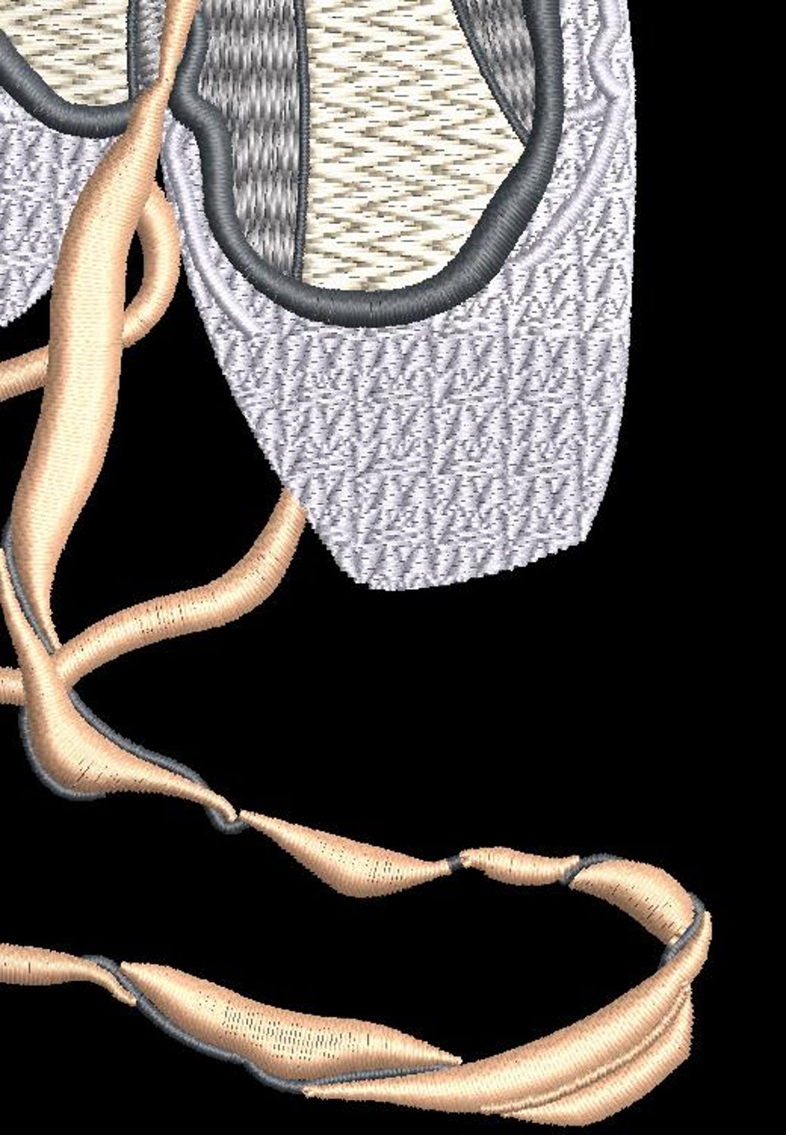 Toe Shoes Embroidery Designs - 2 Designs Included. - Etsy