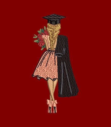 Graduation Embroidery Design Graduation Gurl - Etsy