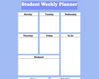 Student Planner Printable, Student Planner Printable College, Printable ...