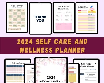Editable Daily Wellness Planner Template Printable Self Care Routine ...