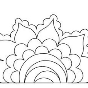 Flower Power-border-digital Quilting Pattern for Longarm Machines ...