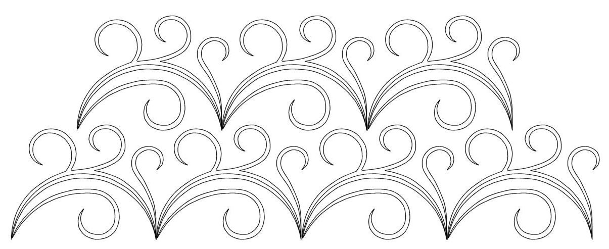 Shangri-la-border-pantograph-digital Quilting Pattern-digital Download ...