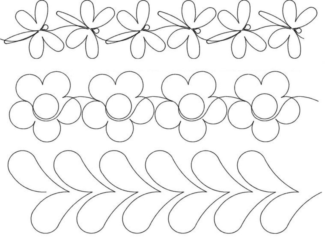 Sashing Set 1-for Sashings and Small Borders-digital Quilting Pattern ...