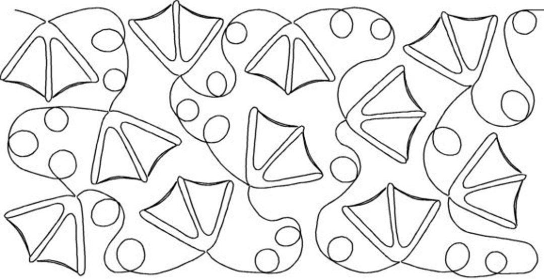 Duck Tracks-pantograph-digital Quilting Pattern-digital Download-zipped ...