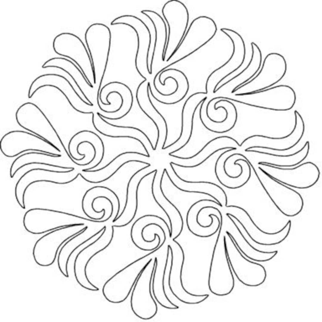 Twirl-block-motif-digital Quilting Pattern-digital Download-zipped File ...