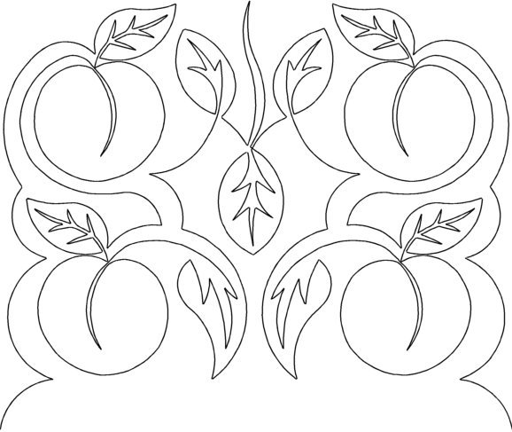 Peach Tree--pantograph-digital Quilting Pattern for Longarm Machines ...