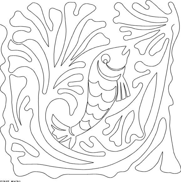 Fish-pantograph-digital Quilting Pattern-digital Download-zipped File ...