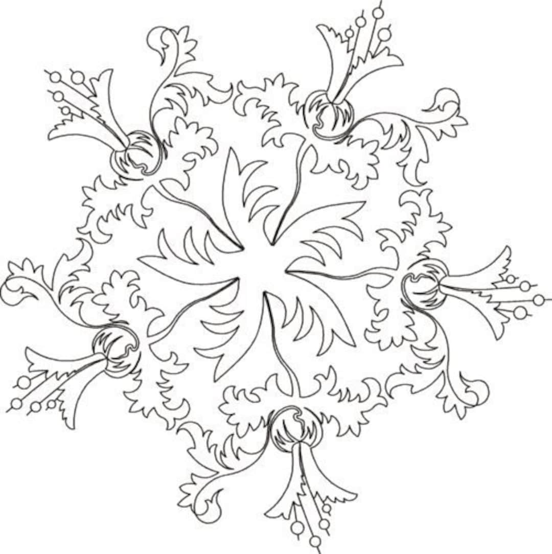 Pod Wreath-block-motif Digital Quilting Pattern-digital Download-zipped ...