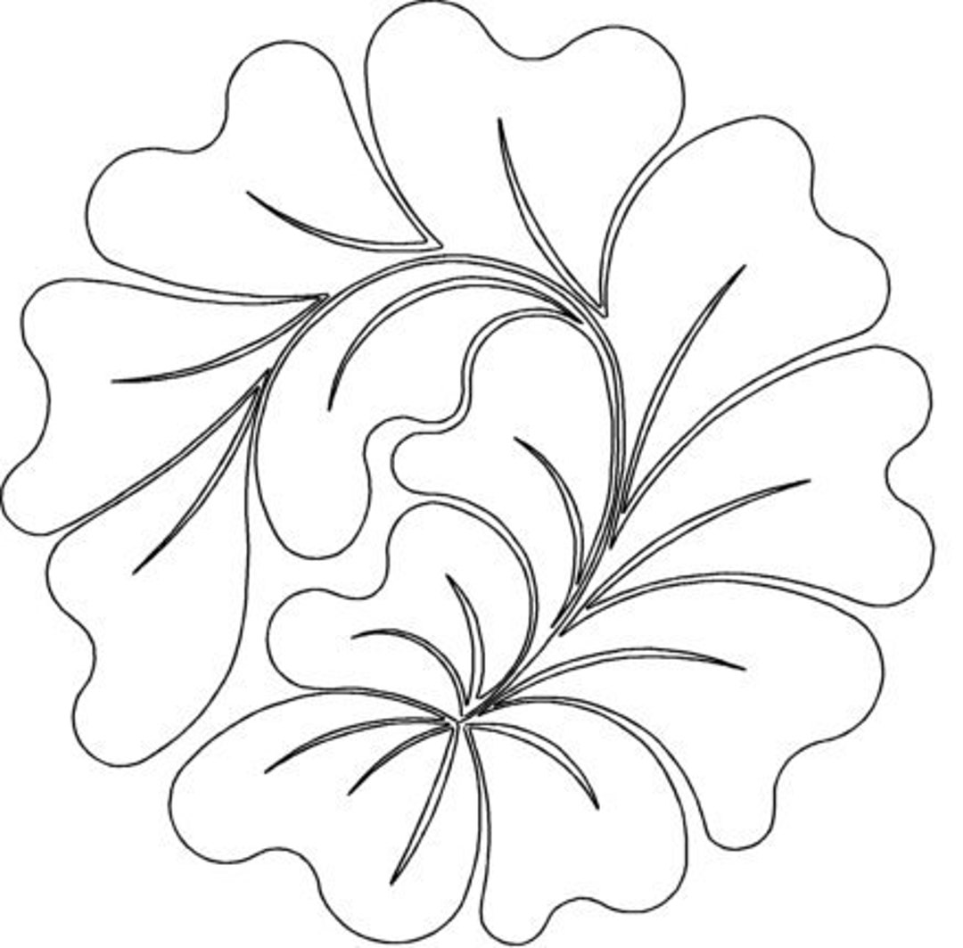 Feathered Circle-block-motif-quilting Pattern-digital Download-zipped ...