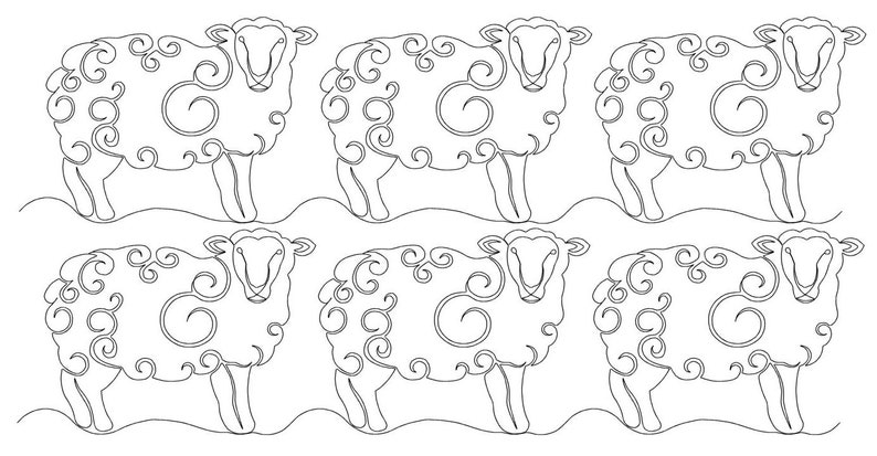 Sheep-pantograph-border-digital Quilting Pattern-digital Download ...
