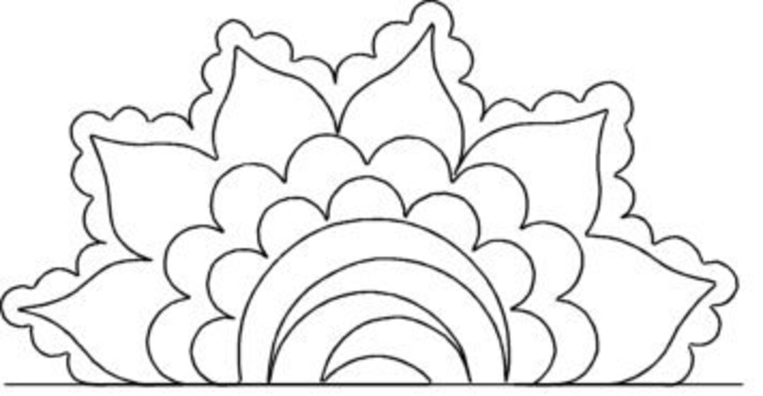 Flower Power-border-digital Quilting Pattern for Longarm Machines ...
