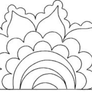 Flower Power-border-digital Quilting Pattern for Longarm Machines ...