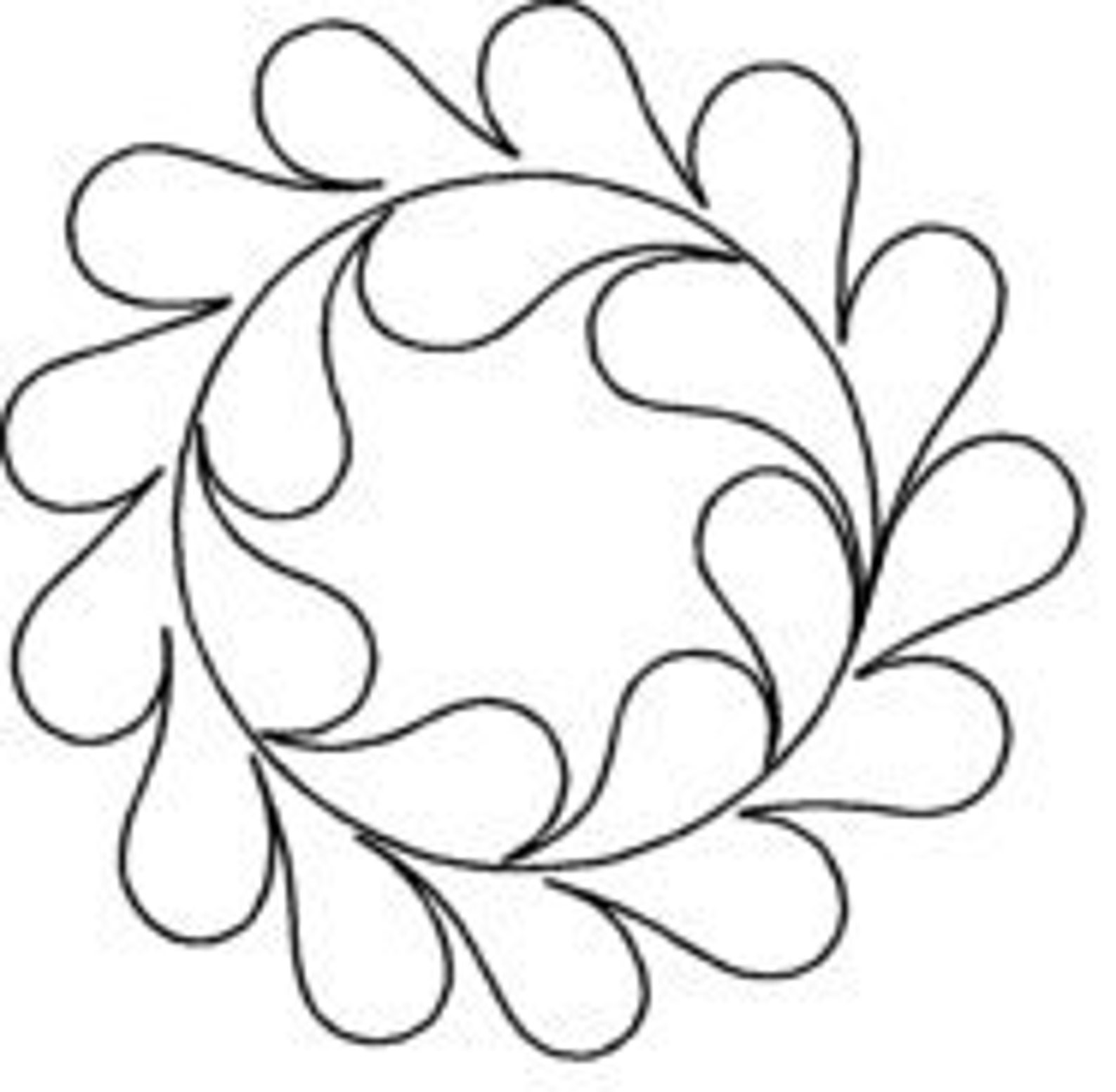 Small Feathered Wreath-block- Motif-digital Quilting Pattern-digital ...