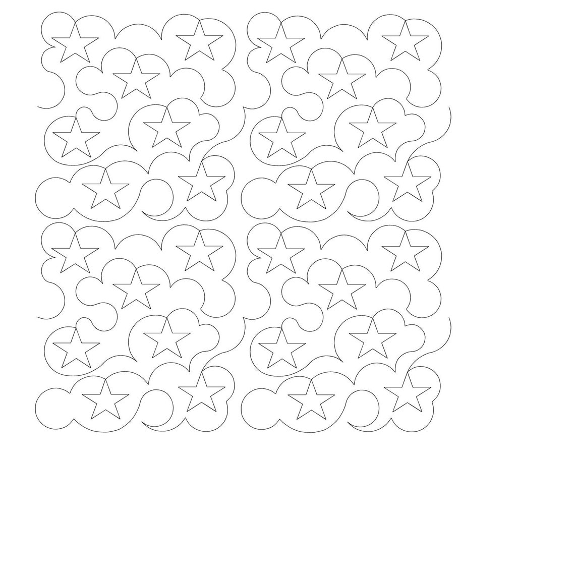 Star-pantograph-digital Quilting Pattern for Longarm Machines-digital ...