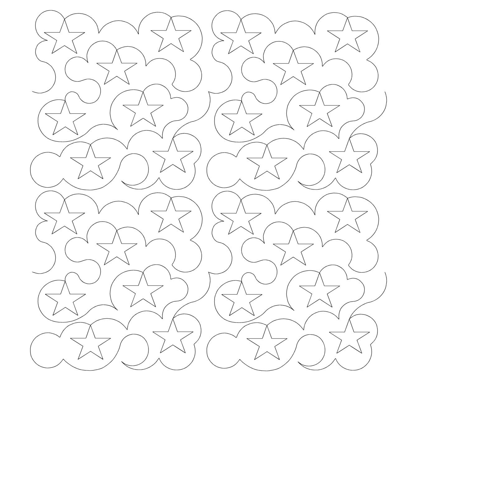 Star-pantograph-digital Quilting Pattern for Longarm Machines-digital ...