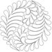 Ying Yang Round Feather-block-motif-quilting Pattern for Longarm ...