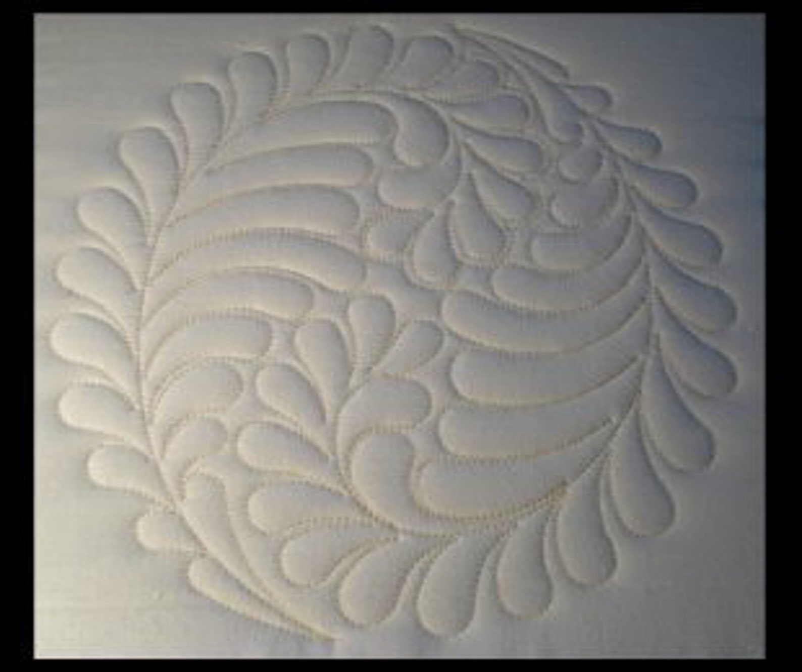 Ying Yang Round Feather-block-motif-quilting Pattern for Longarm ...