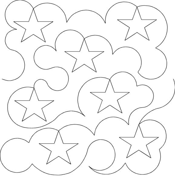 Star-pantograph-digital Quilting Pattern for Longarm Machines-digital ...
