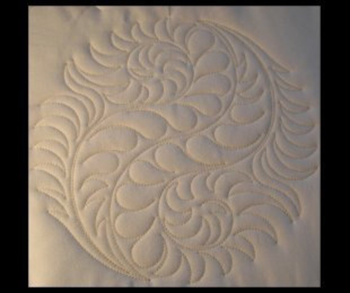 Ying Yang Feather and Ferns-block-motif-quilting Pattern-digital ...
