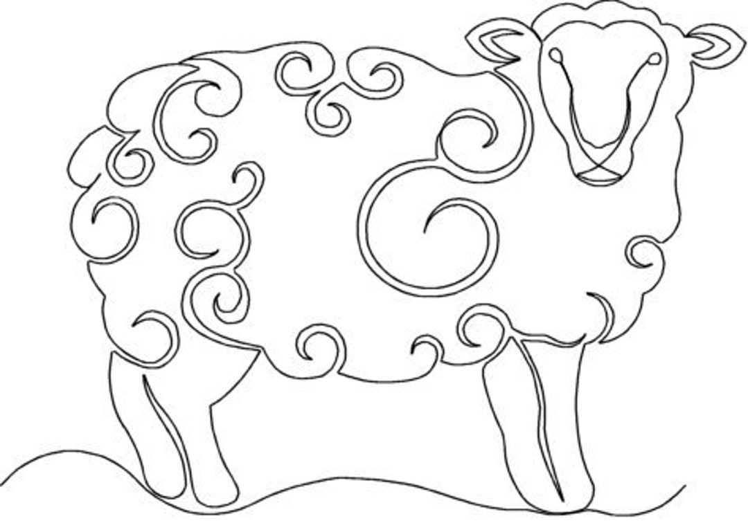 Sheep-pantograph-border-digital Quilting Pattern-digital Download ...