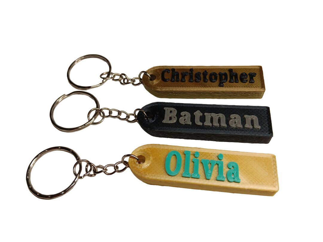 Customizable Magnetic Fidget Slider Keychain 3D Printed With Your Name ...