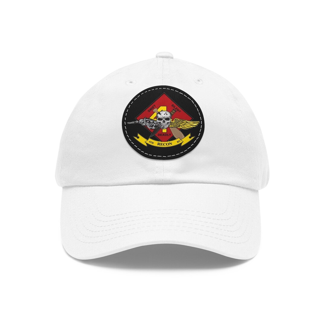 4th Recon USMC Hat With Leather Patch round - Etsy