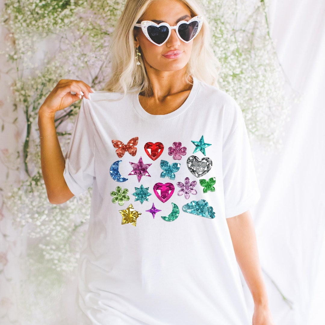 Uncut Gems Cute Y2K Trendy 2000s Rhinestone Gem Collage Comfort Colors ...