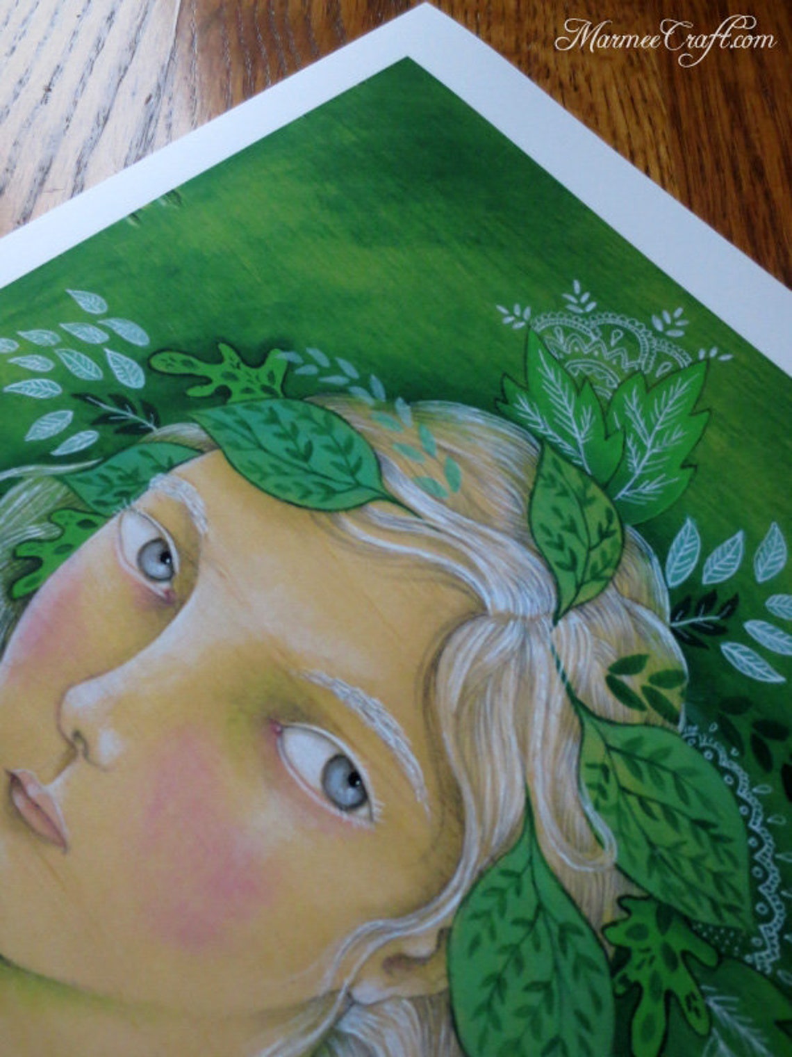 Marmeecraft Green Woodland Sprite Art Print, ophelia Bloom - Etsy