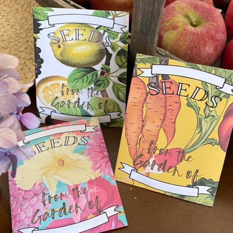 Seed Packet Template - Etsy