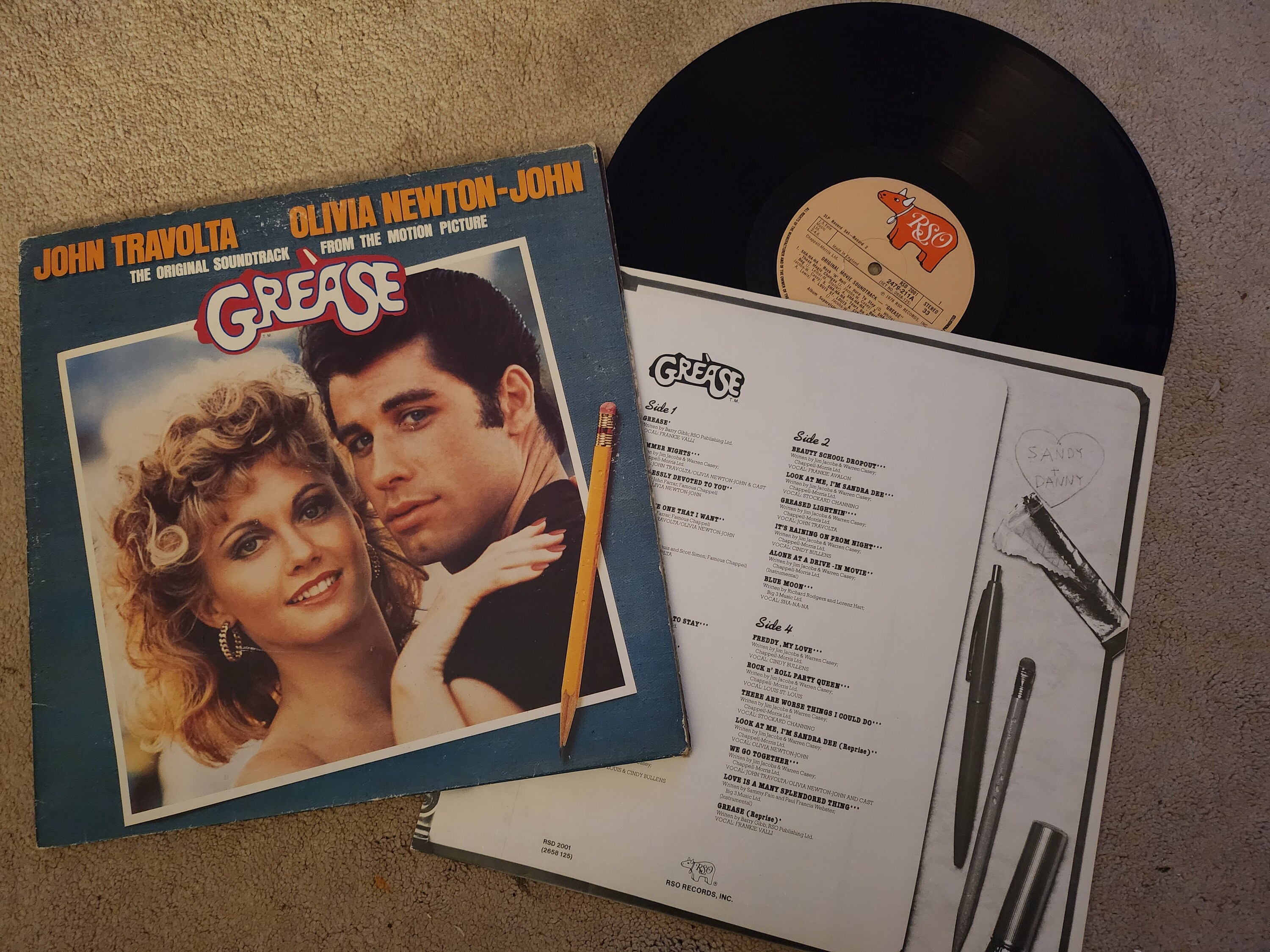 GREASE the Original Soundtrack From Motion Picture ONLY Record 2 All ...
