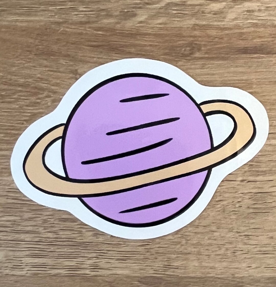 Cosmic Scramble Saturn Sticker || Water Resistant Sticker || Glossy ...