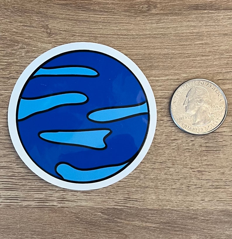 Cosmic Scramble Neptune Sticker || Water Resistant Glossy Sticker for ...