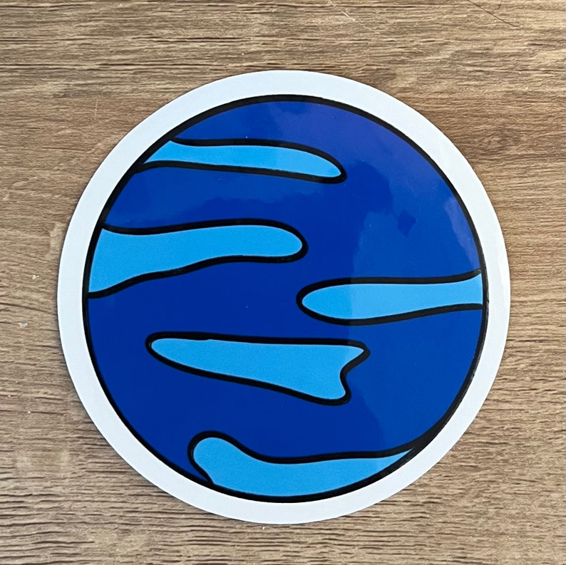 Cosmic Scramble Neptune Sticker || Water Resistant Glossy Sticker for ...