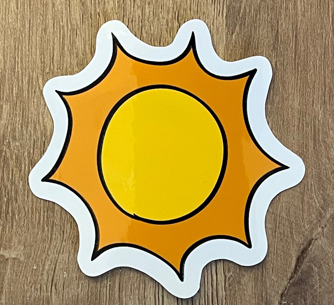 Cosmic Scramble Sun Sticker || Water Resistant Sticker || Glossy ...