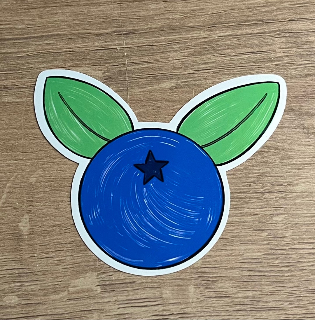 Cute Blueberry Sticker || Water Resistant Glossy Sticker for Water ...