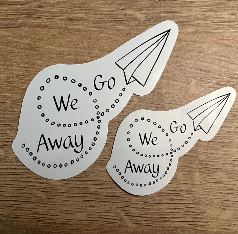 Cute Paper Airplane Sticker || Water Resistant Sticker || Glossy ...
