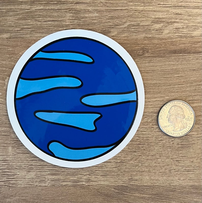 Cosmic Scramble Neptune Sticker || Water Resistant Glossy Sticker for ...