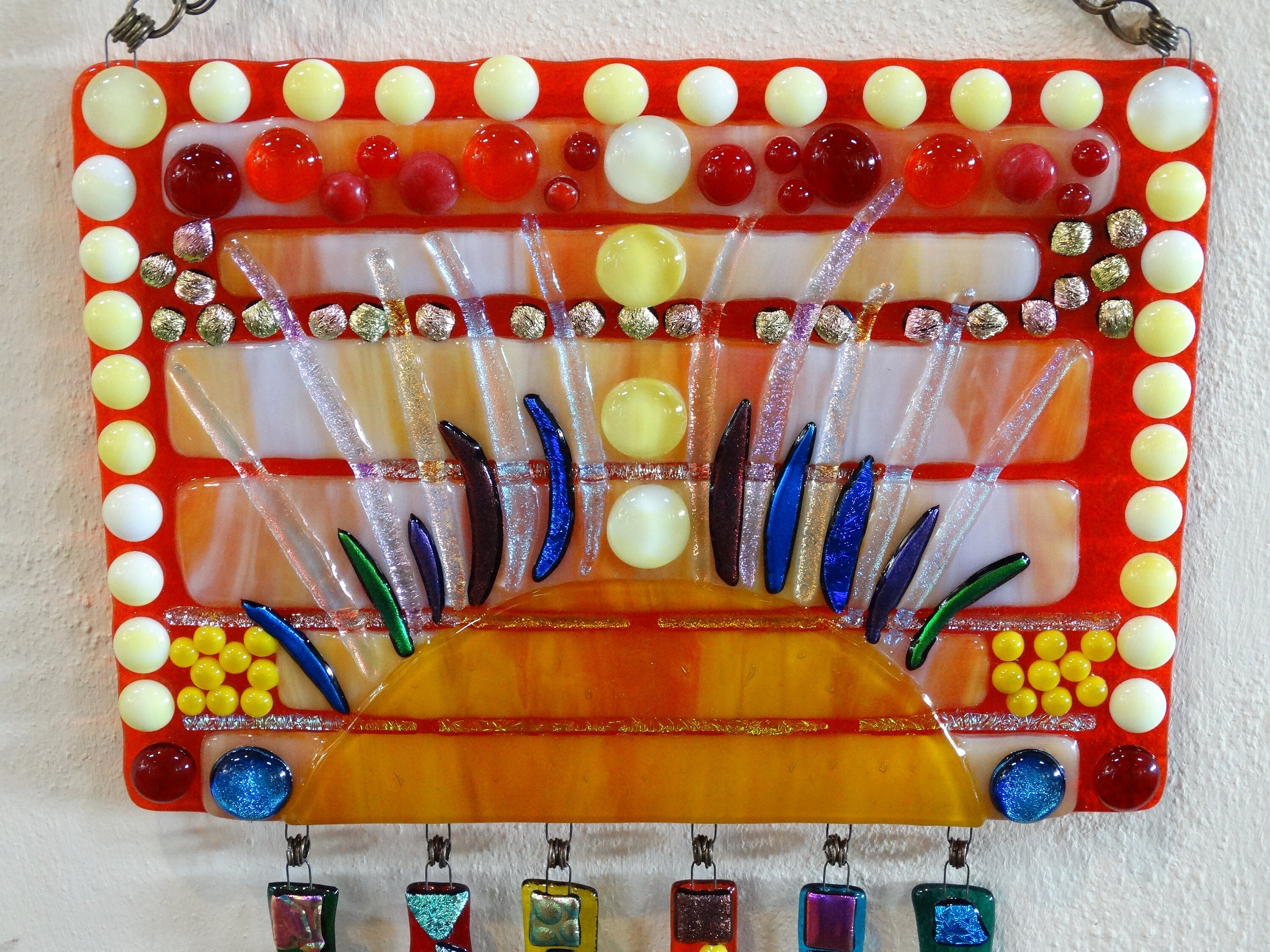 Sample of Custom Wall Hangings, Dichroic Glass Wall Hangings Wall Art ...