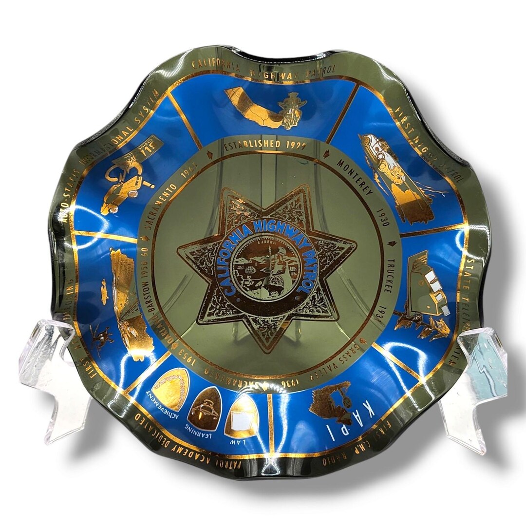 Vintage CHP Commemorative Plate Law Enforcement Collectible 1970s 1980s ...