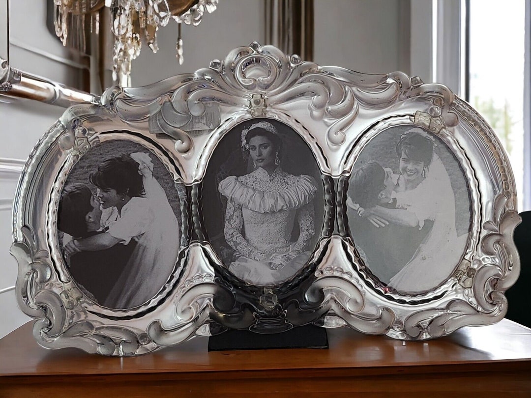 Mikasa Lead Crystal Princess Oval Photo Frame for 3 Pictures Size 3x4 ...