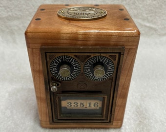 Vintage Oak Post Office Box Bank - Etsy