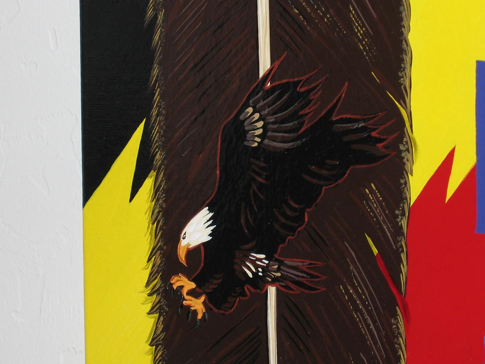 Eagle Feather Painting on Canvashuge DISCOUNT ! - Etsy