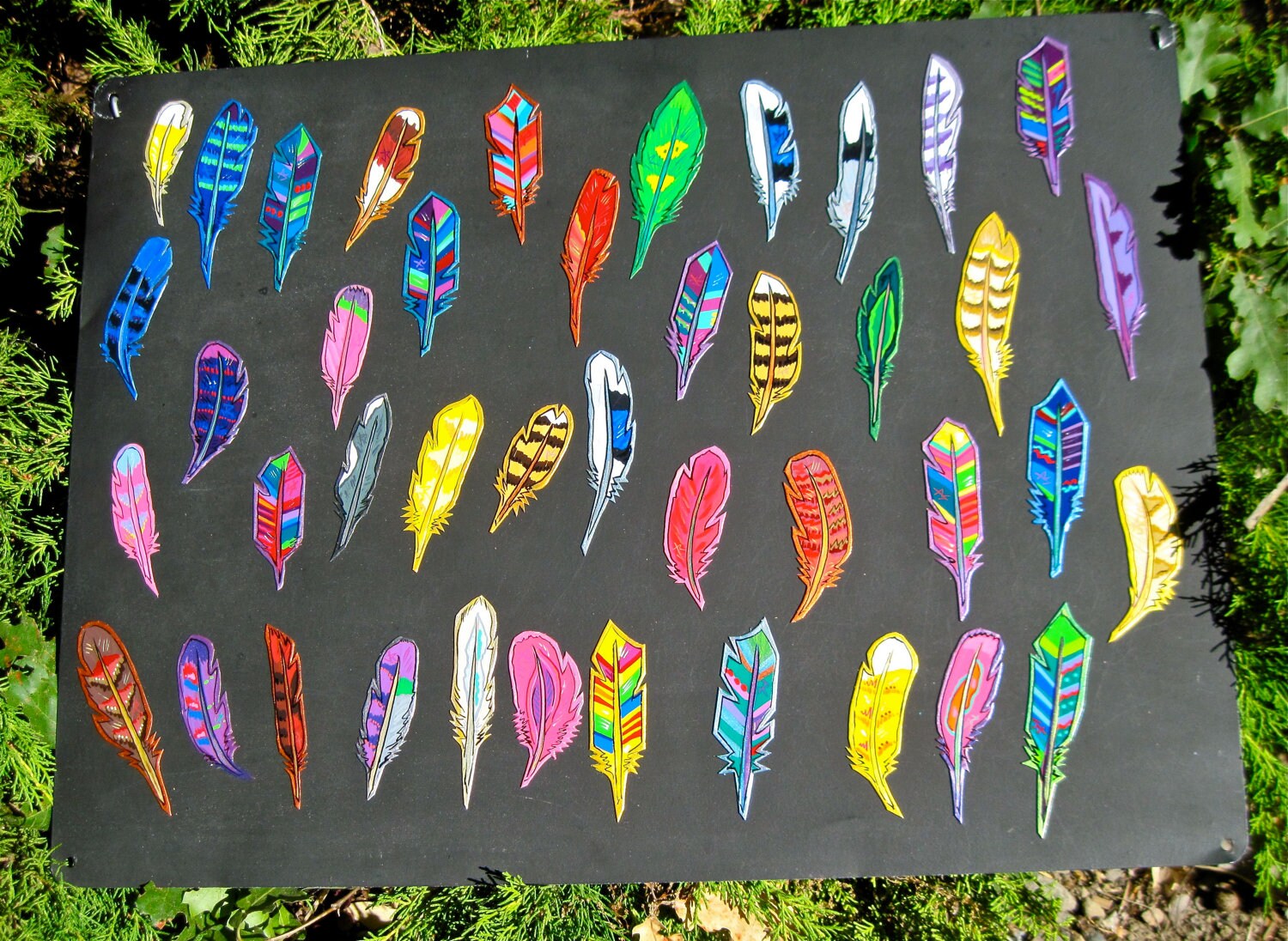 Painted Feather Magnets , Your Choice of One - Etsy