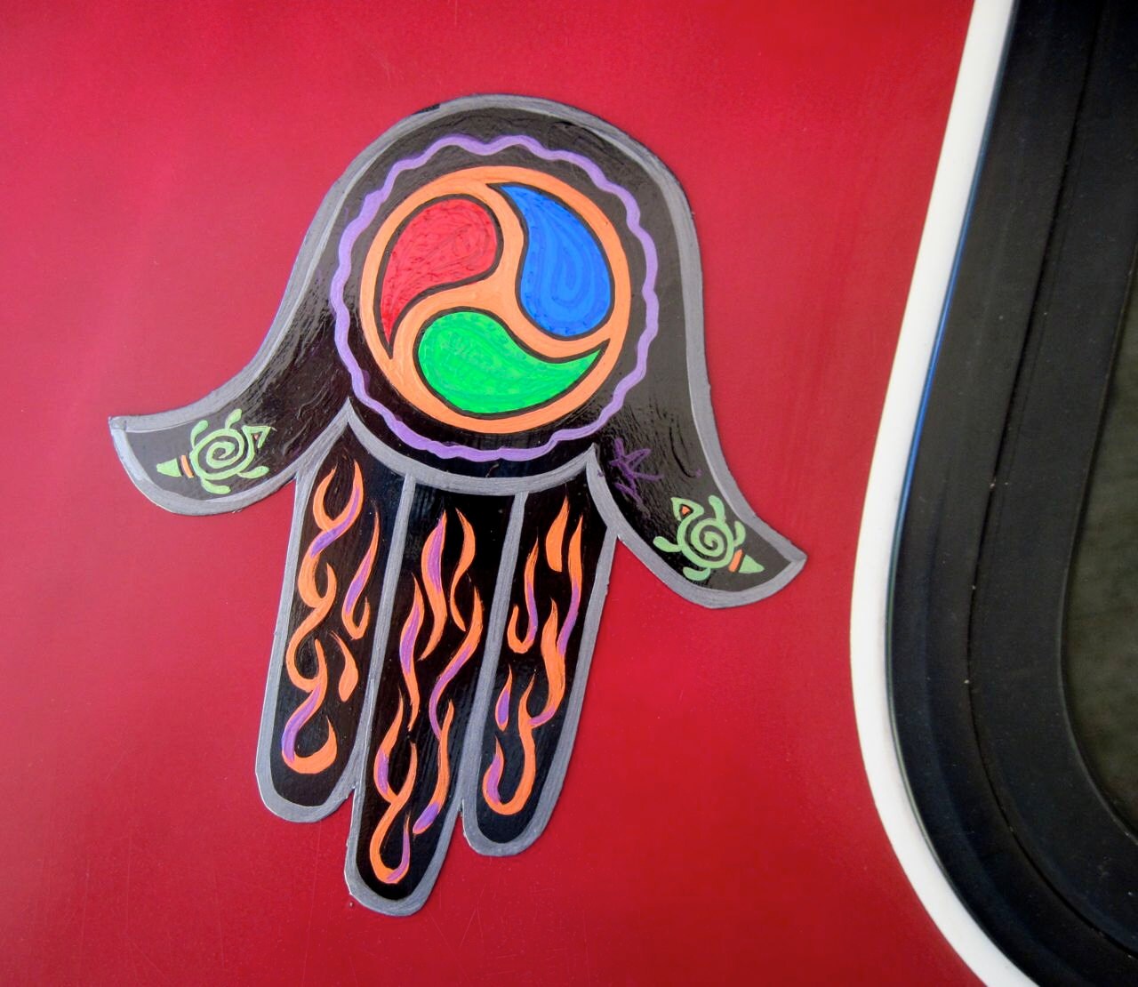 Hamsa Hand Magnet 'world Triad' Symbol Protection - Etsy