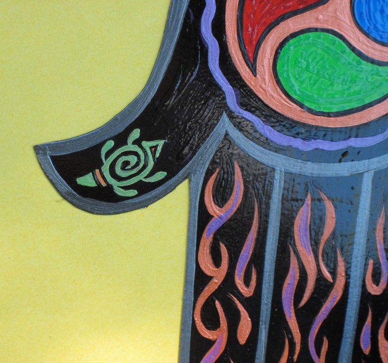 Hamsa Hand Magnet 'world Triad' Symbol Protection - Etsy